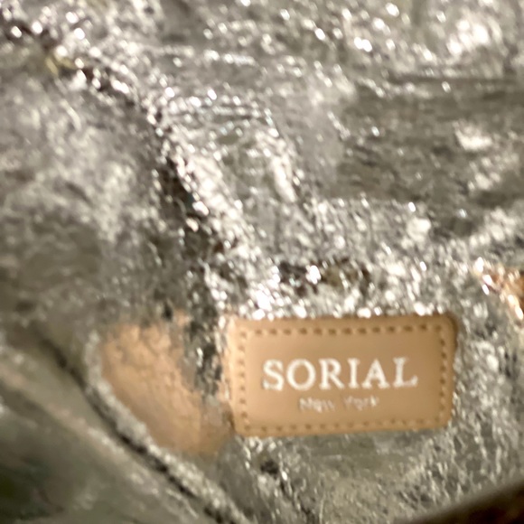 Sorial | Bags | Sorial New York Vegan Leather Silver Crossbody Bag ...